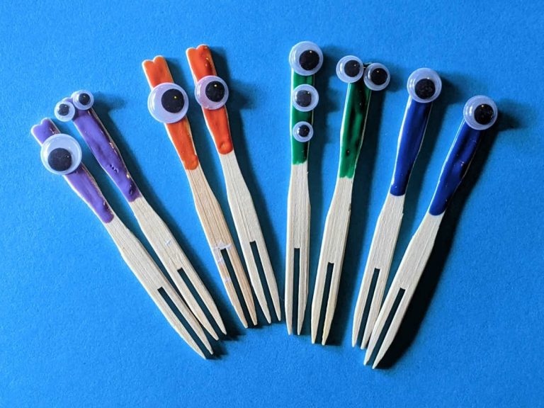 Easy Googly Eye Appetizer Forks Craft - Mama Likes This
