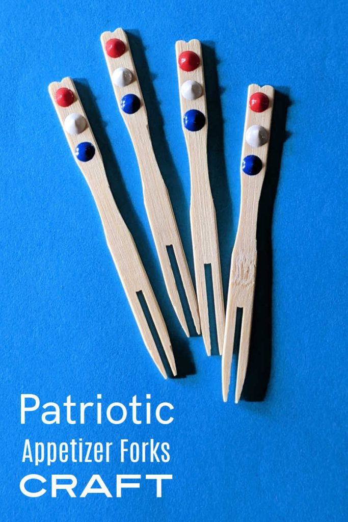 Easy Painted Patriotic Appetizer Forks Craft - Mama Likes This
