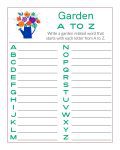Free Printable A to Z Garden Word Activity Page - Mama Likes This