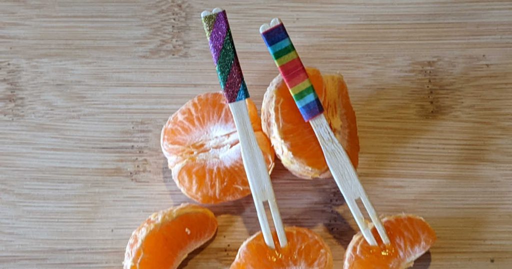 Rainbow Washi Appetizer Forks Craft - Mama Likes This