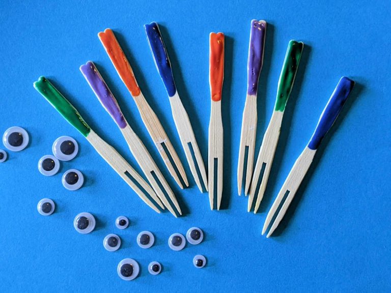 Easy Googly Eye Appetizer Forks Craft - Mama Likes This