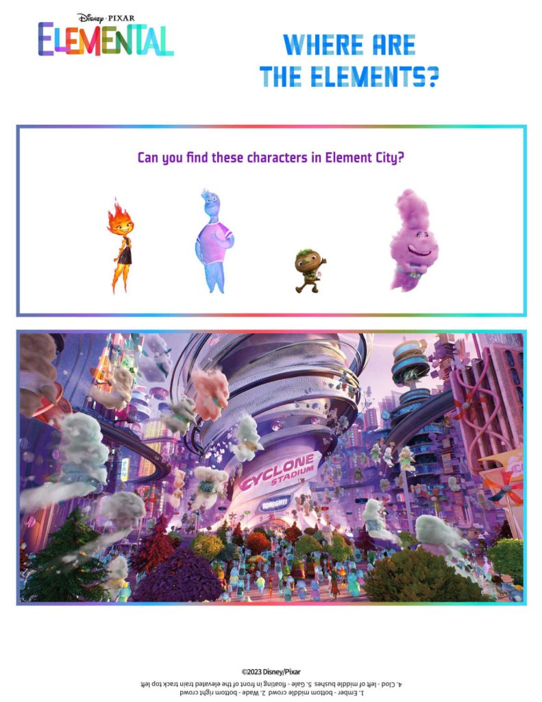 Free Printable Disney Elemental Activity Pages - Mama Likes This