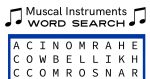 Free Printable Musical Instruments Word Search - Mama Likes This
