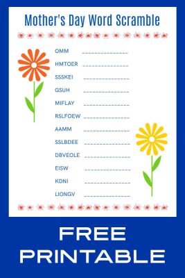 Free Printable Mother's Day Word Scramble - Mama Likes This