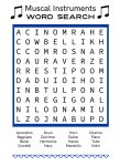 Free Printable Musical Instruments Word Search - Mama Likes This
