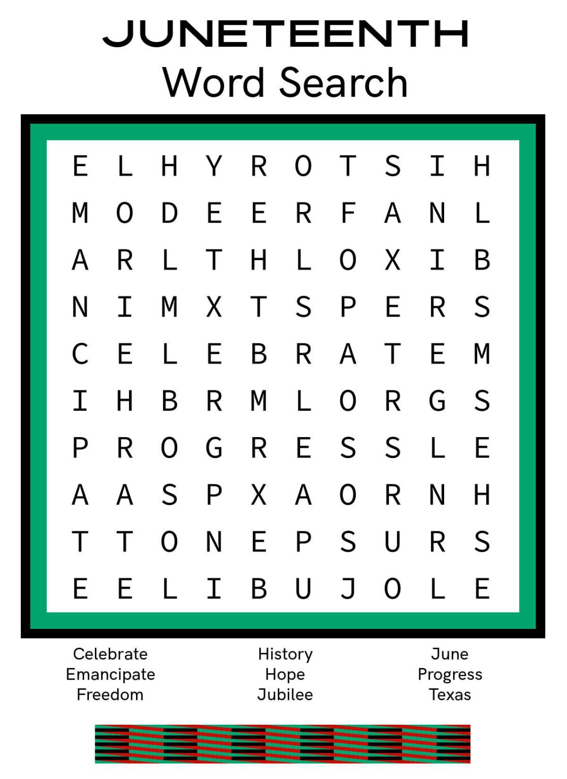 Free Printable Juneteenth Word Search - Mama Likes This