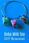 Easy DIY Boba Milk Tea Bangle Bracelet Craft - Mama Likes This