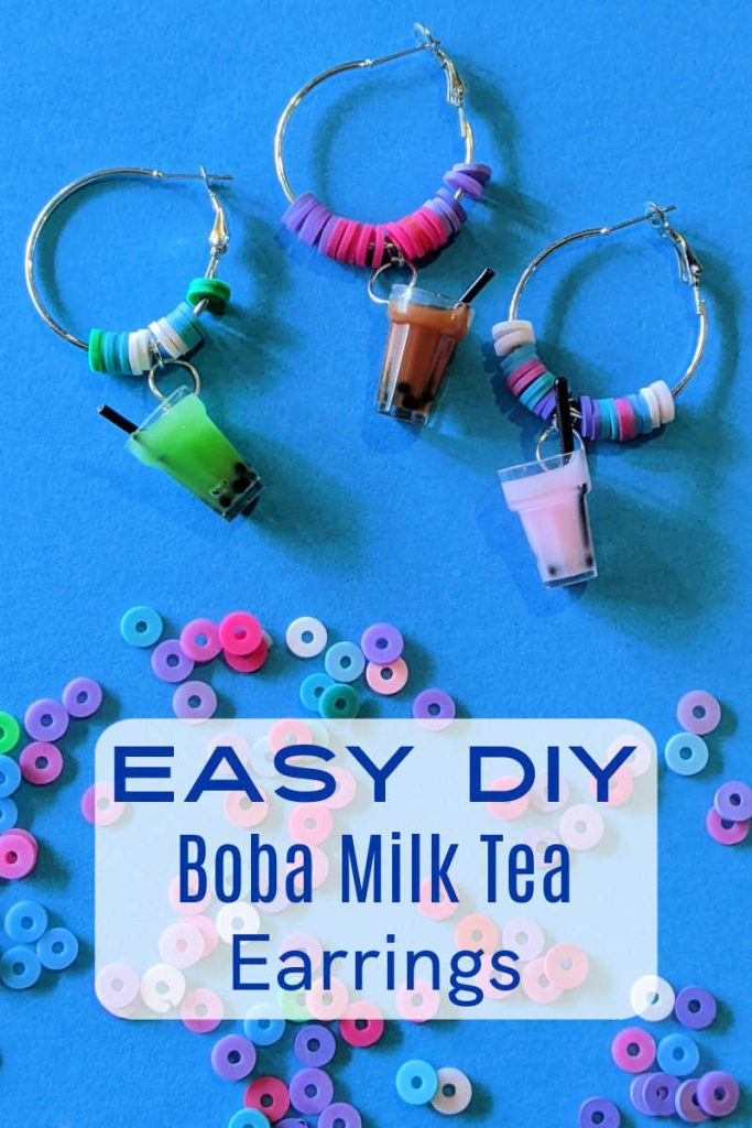 DIY Boba Milk Tea Earrings Craft - Mama Likes This