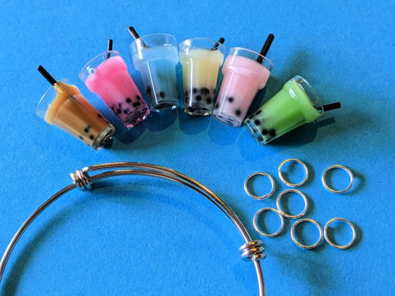 Easy DIY Boba Milk Tea Bangle Bracelet Craft - Mama Likes This