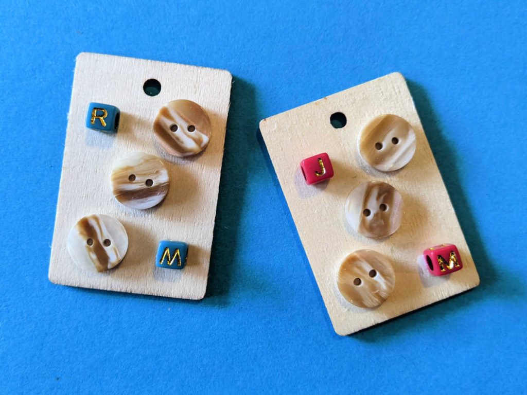 Wood Gift Tag Craft with Buttons & Beads - Mama Likes This