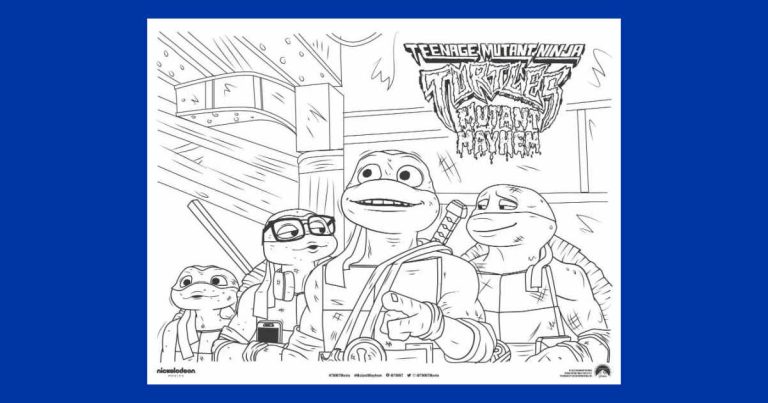Free Printable TMNT Mutant Mayhem Coloring Page - Mama Likes This