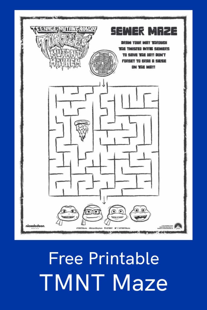 Free Printable TMNT Maze - Mama Likes This