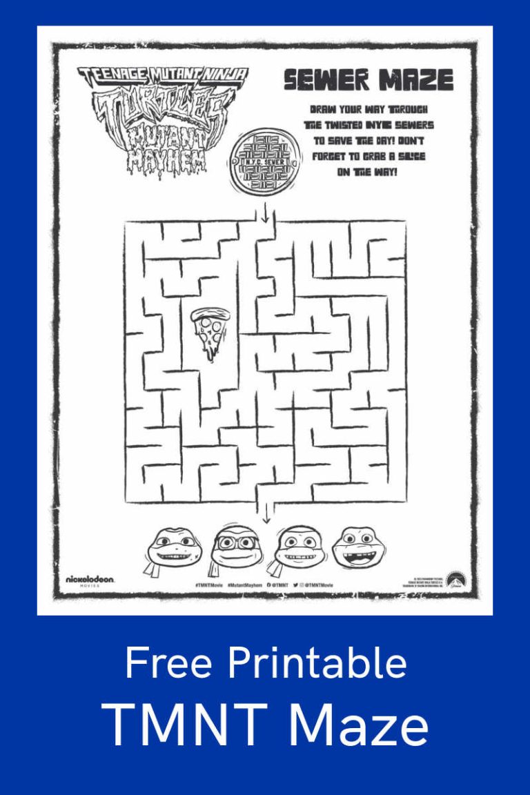 Free Printable TMNT Maze - Mama Likes This