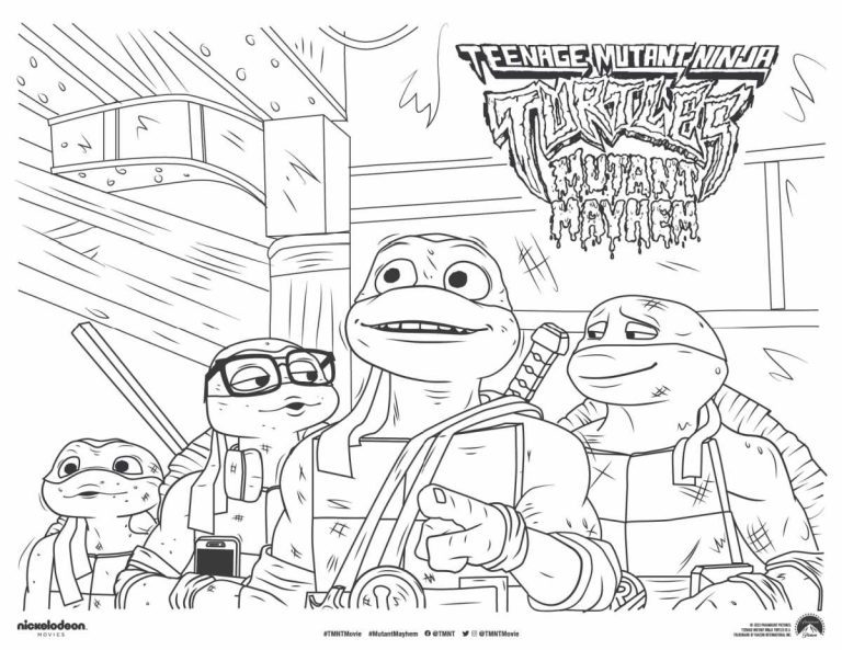 Free Printable TMNT Mutant Mayhem Coloring Page - Mama Likes This