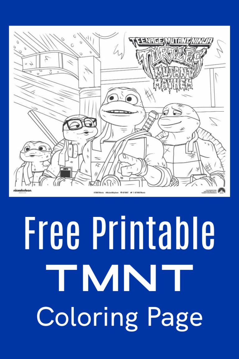 Free Printable TMNT Mutant Mayhem Coloring Page - Mama Likes This