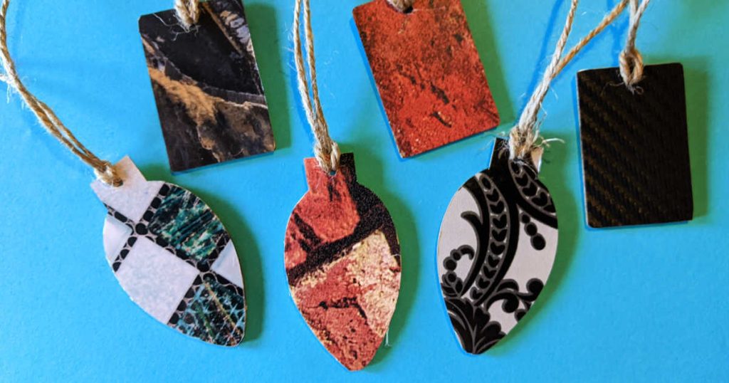 DIY Gift Tags From Leftover Wallpaper Scraps - Mama Likes This