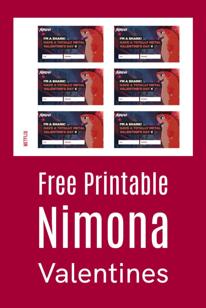Free Printable Nimona Valentines from Netflix - Mama Likes This