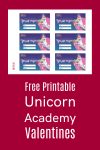 Sprinkle Some Magic! Free Printable Unicorn Academy Valentines - Mama ...
