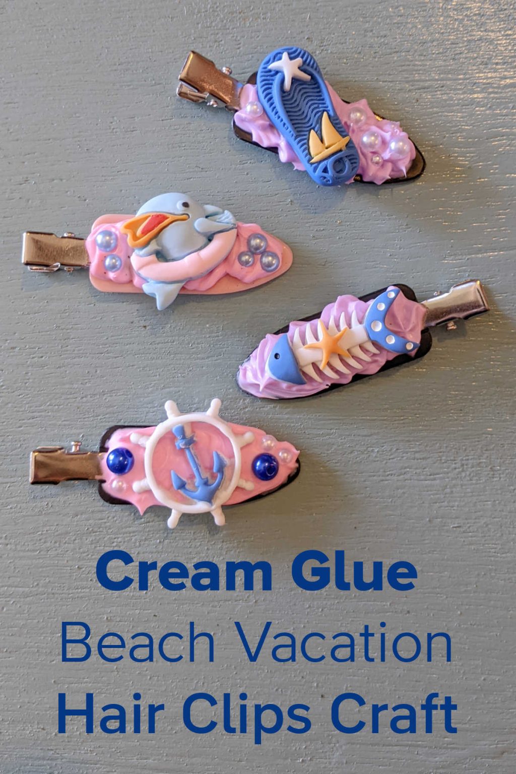 Easy DIY Beach Vacation Hair Clips Craft - Mama Likes This