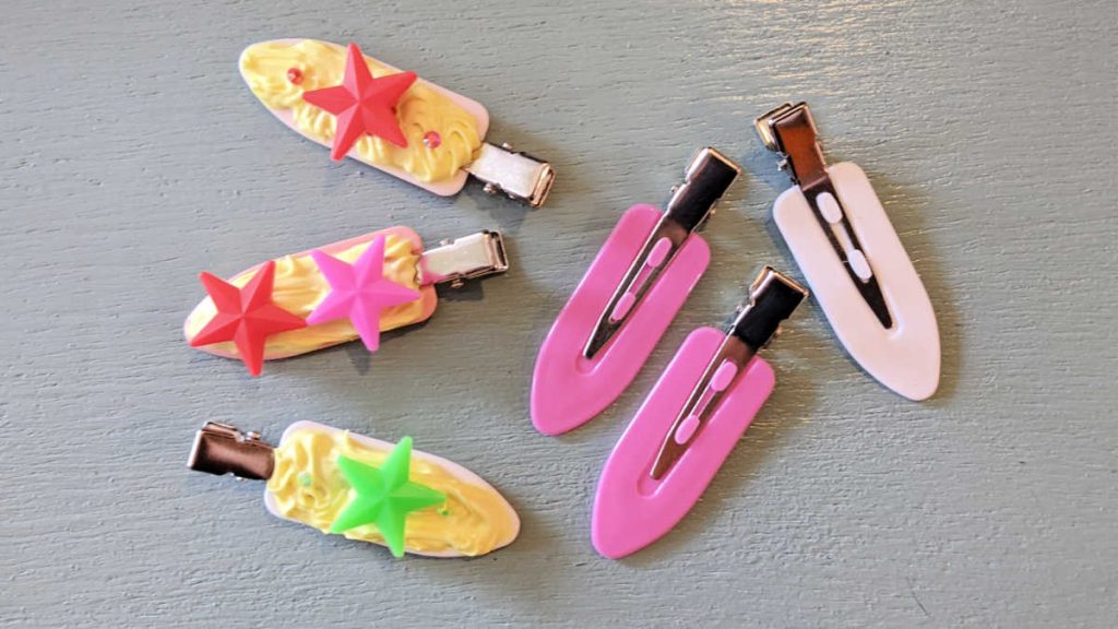 Neon Star Hair Clips: DIY Decoden Craft for Kids - Mama Likes This