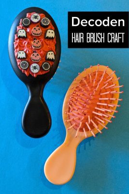 Halloween Hair Brush Craft: Spooky Cute Decoden for Kids - Mama Likes This