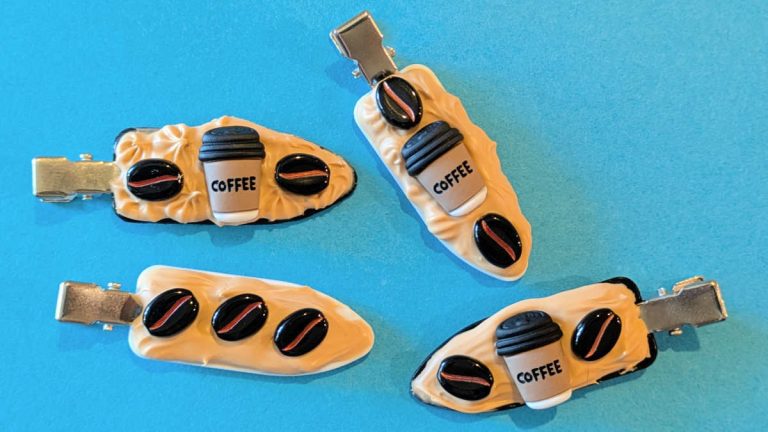 DIY Decoden Coffee Hair Clips Craft - Mama Likes This