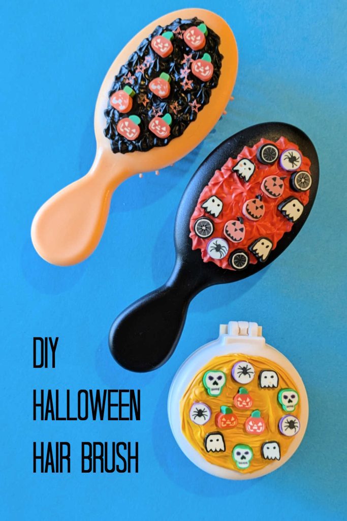 Halloween Hair Brush Craft: Spooky Cute Decoden for Kids - Mama Likes This
