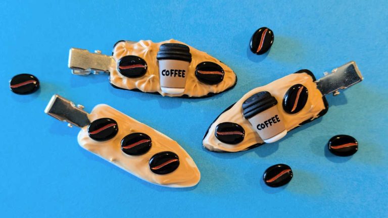 DIY Decoden Coffee Hair Clips Craft ☕ - Mama Likes This