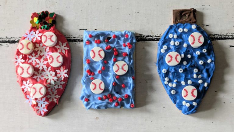 A Grand Slam Craft: DIY Baseball Christmas Ornament - Mama Likes This