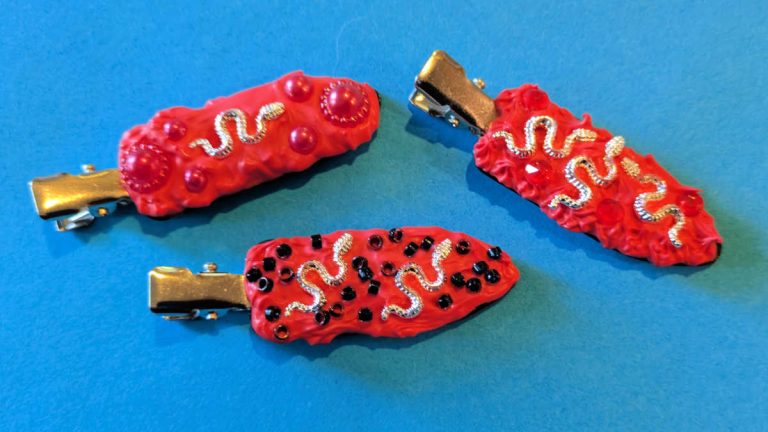 Serpentine Sparkle: Year of the Snake Hair Clips Craft - Mama Likes This