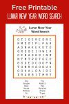 Free Printable Lunar New Year Word Search - Mama Likes This