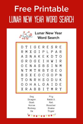 Free Printable Lunar New Year Word Search - Mama Likes This