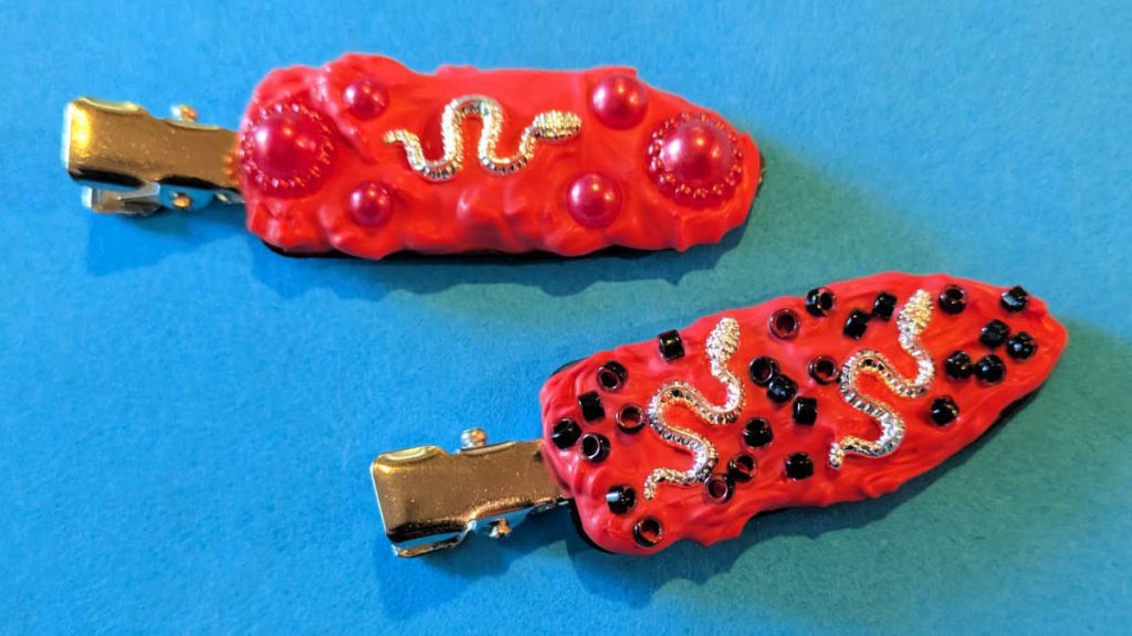 Serpentine Sparkle: Year of the Snake Hair Clips Craft - Mama Likes This