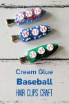 Home Run DIY: Baseball Hair Clips Craft - Mama Likes This