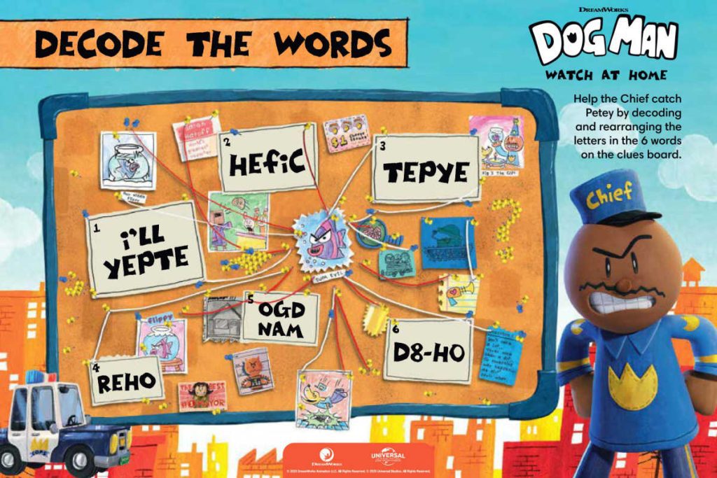 Free Printable Dog Man Activity Pages - Mama Likes This