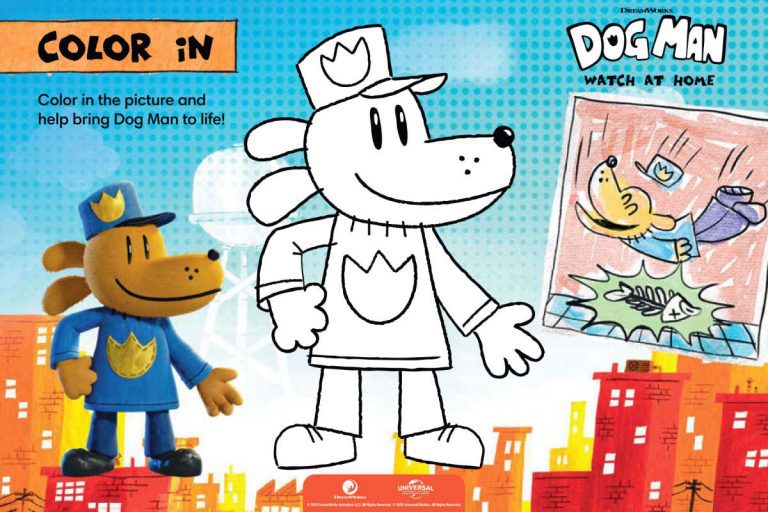 Free Printable Dog Man Activity Pages - Mama Likes This