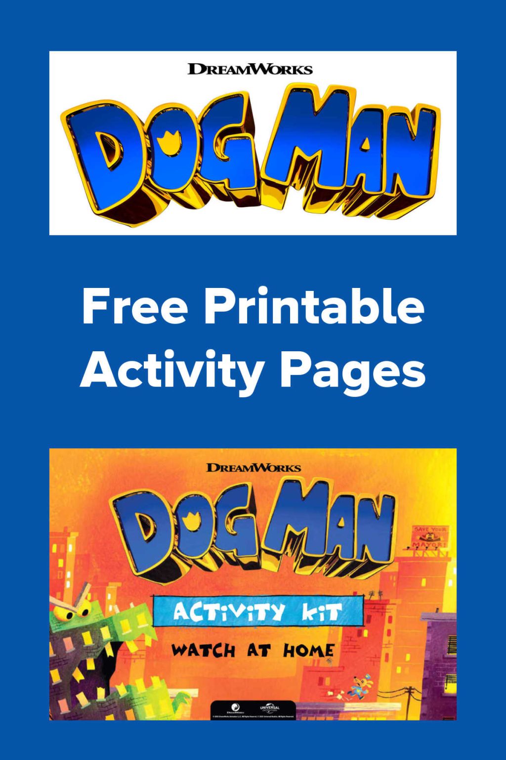 Free Printable Dog Man Activity Pages - Mama Likes This