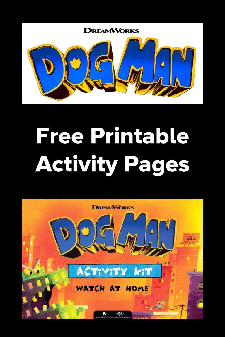 Free Printable Dog Man Activity Pages - Mama Likes This