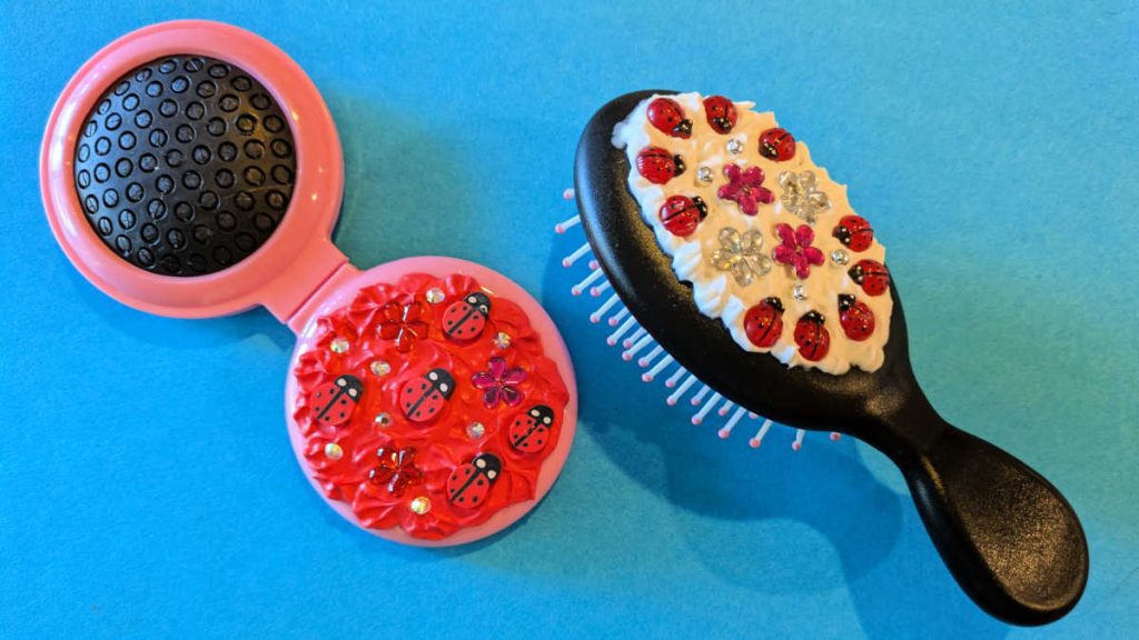 Wing It! Cream Glue Ladybug Hair Brush Craft - Mama Likes This