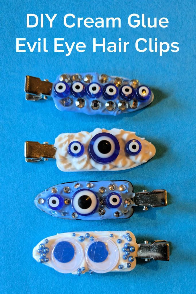 Mystic Gaze: DIY Evil Eye Hair Clips Craft - Mama Likes This