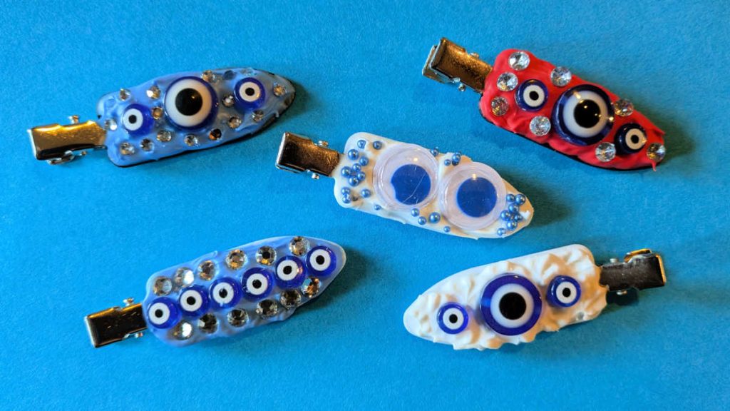 Mystic Gaze: DIY Evil Eye Hair Clips Craft - Mama Likes This