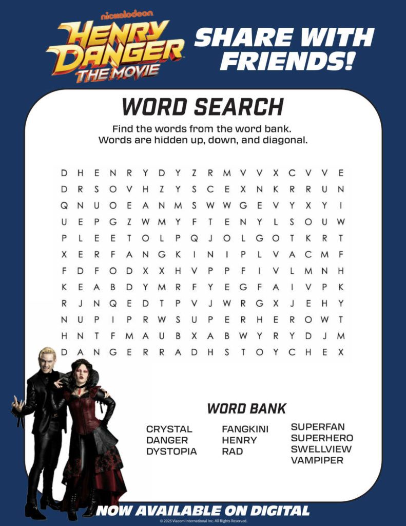 Free Printable Henry Danger Activity Pages - Mama Likes This