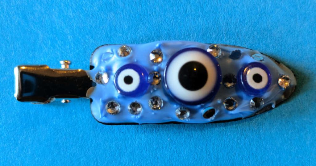 Mystic Gaze: DIY Evil Eye Hair Clips Craft - Mama Likes This