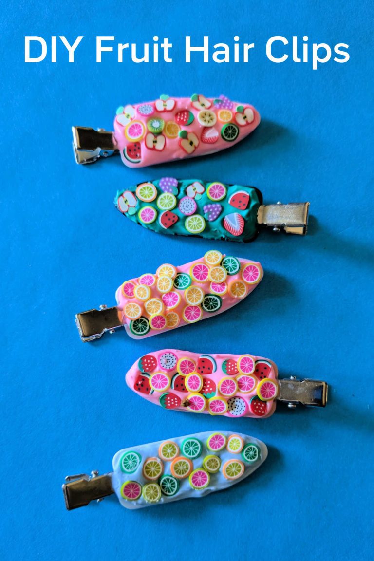 Cream Glue DIY Fruit Hair Clips Craft - Mama Likes This