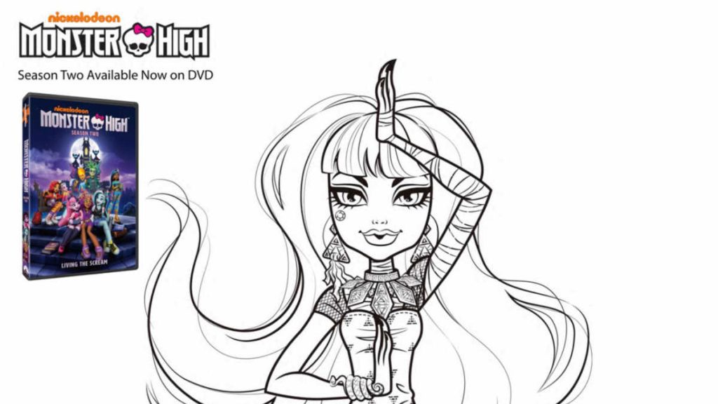 Free Monster High Cleo de Nile Coloring Page - Mama Likes This