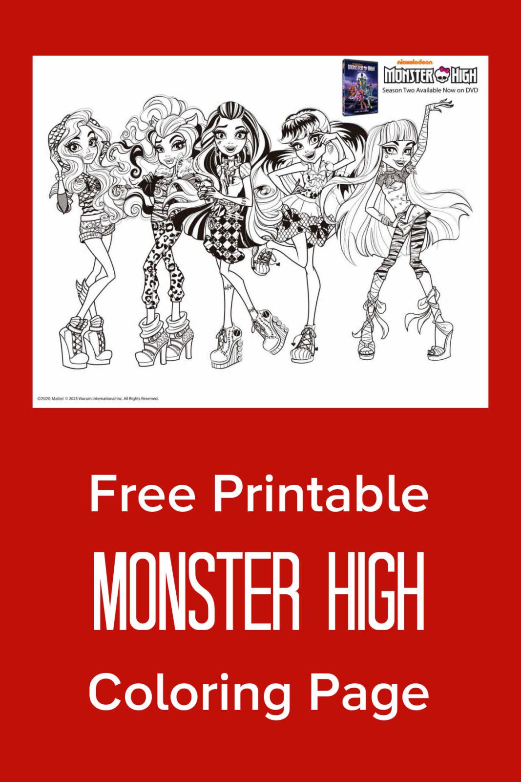 ever monster high coloring pages