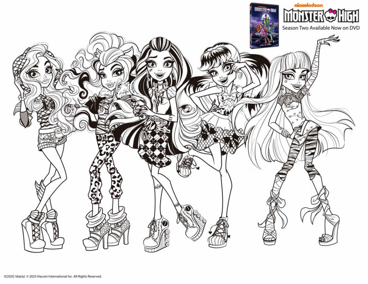 www monster high coloring pages