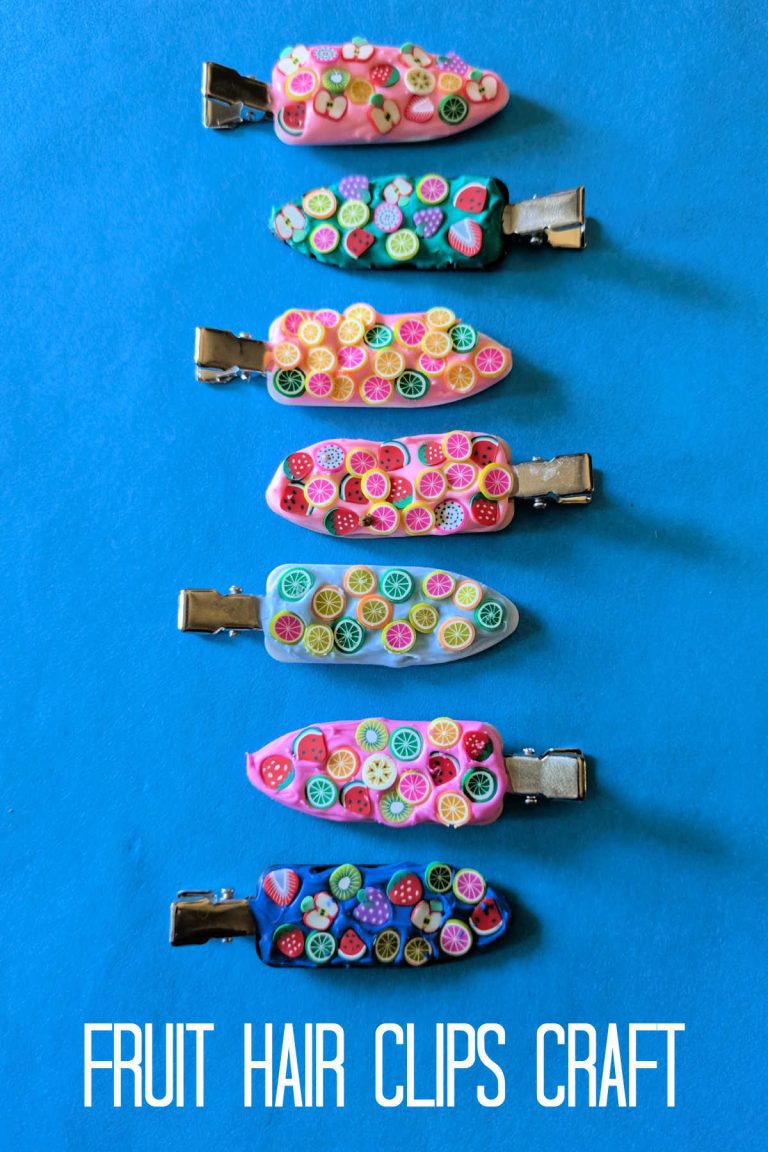 Cream Glue DIY Fruit Hair Clips Craft - Mama Likes This