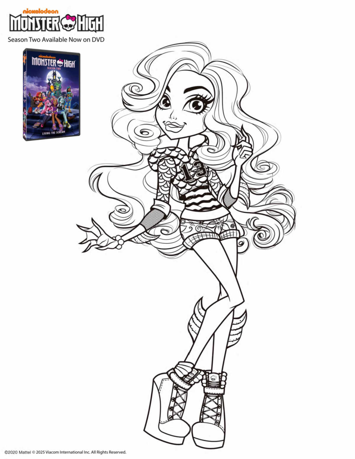 Lagoona Blue Monster High Coloring Page Monster High Coloring Pages To