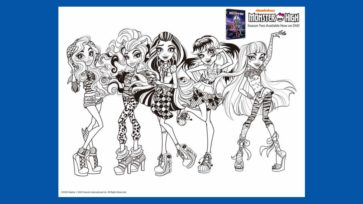 www monster high coloring pages